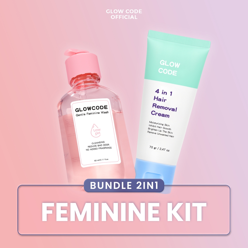 GlowCode Bundle Set Feminine Wash + Hair Removal - Feminine Kit Package ...