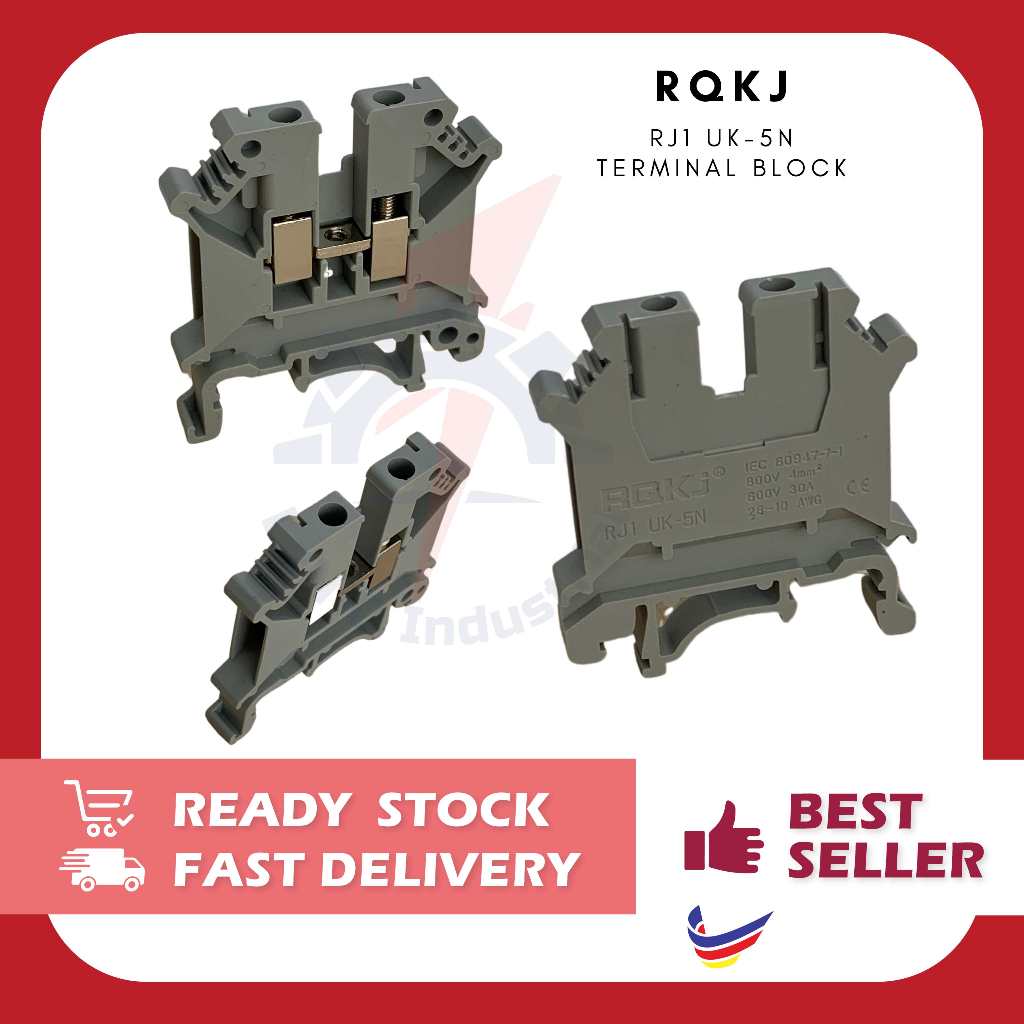 Power Distribution DIN Rail Universal Terminal Blocks Screw Panel Mount ...