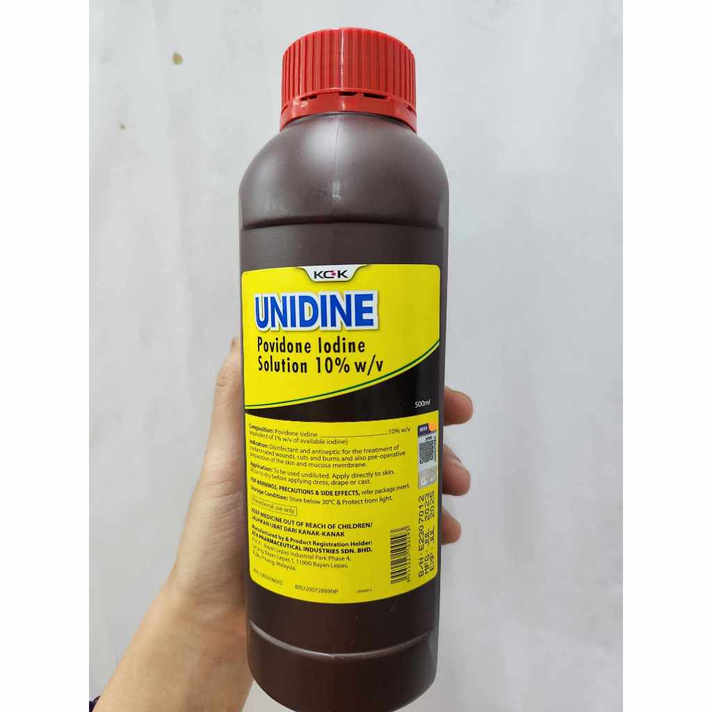 UNIDINE POVIDONE IODINE SOLUTION 10% 500ML | Shopee Malaysia