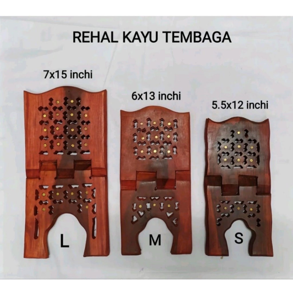 Rehal Kayu Ukiran Cantik untuk Al Quran Siap 3 Size Berbeza | Shopee ...