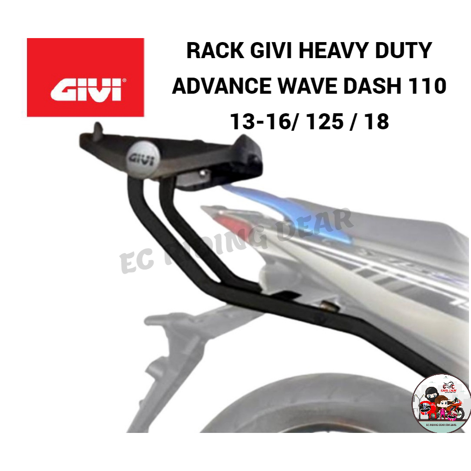 RACK GIVI HEAVY DUTY ADVANCE HONDA WAVE DASH 110 13-16/125 /18 | Shopee Malaysia