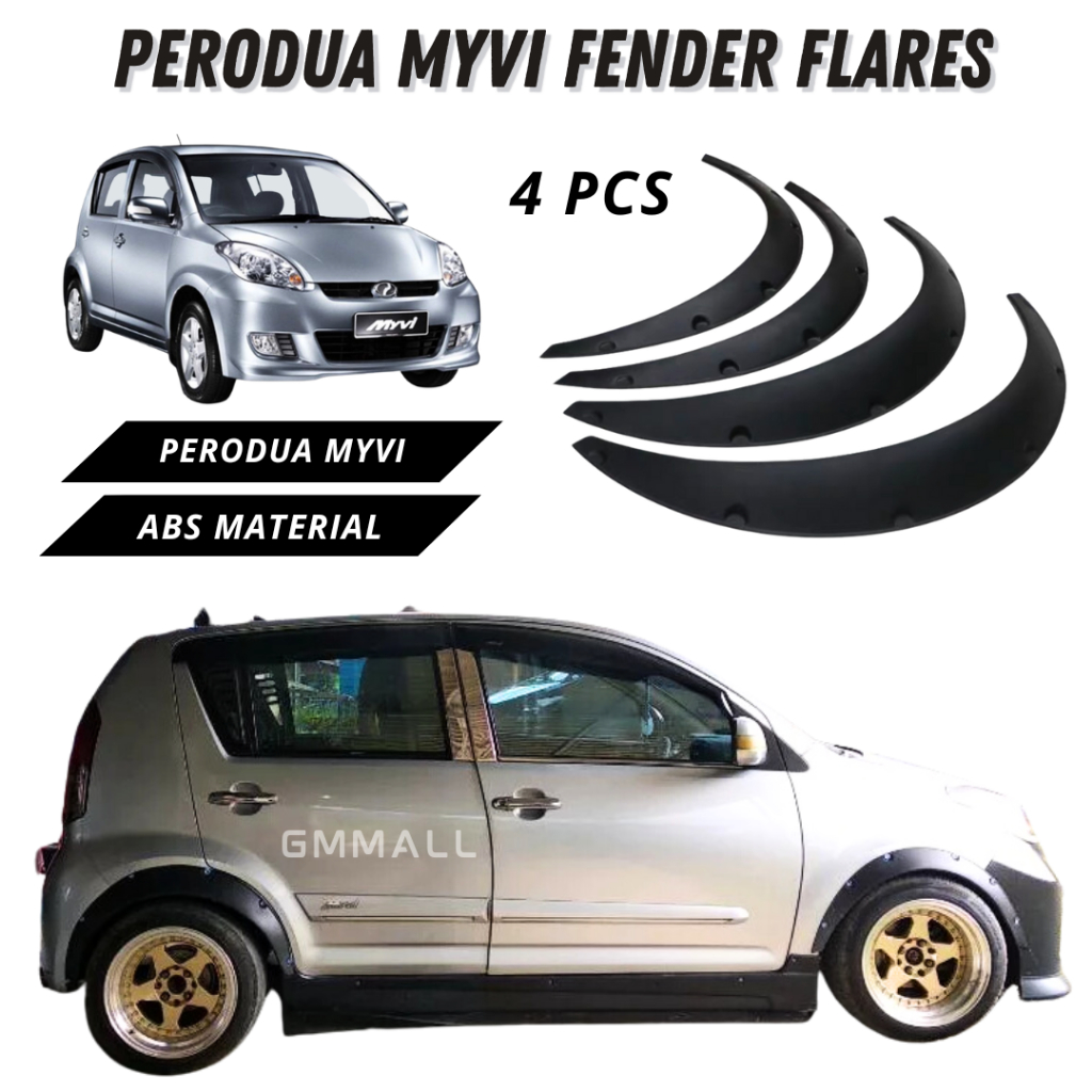 PERODUA MYVI WHEEL ARCHES Tyre Fender Flares Tire Arch Arches Cover ...