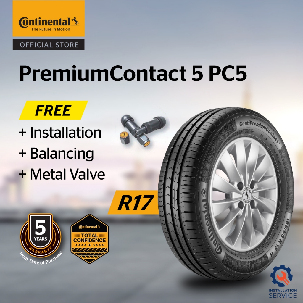 Continental PremiumContact PC5 R17 205/55 (With installation) | Shopee ...