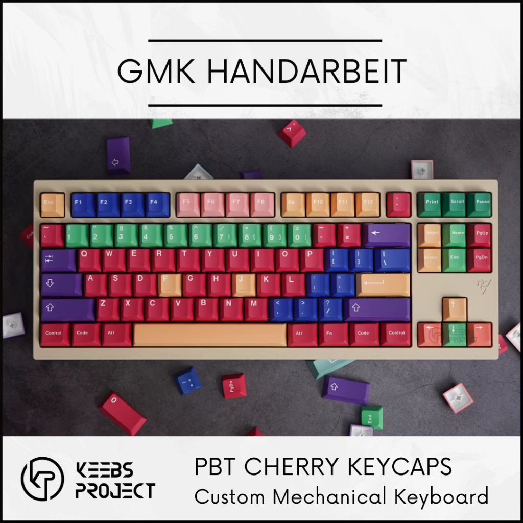[𝐑𝐄𝐀𝐃𝐘 𝐒𝐓𝐎𝐂𝐊] GMK Handarbeit PBT keycaps | 129 keys | Dye-Sub | Black ...