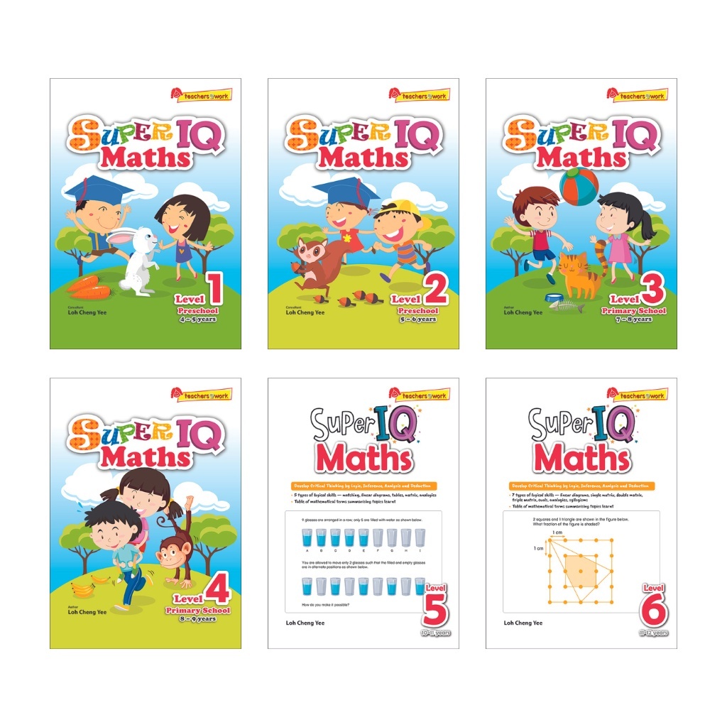 Super IQ Maths Book 1-6 & Maths Olympiad Geometry | Skill-based | Pre ...