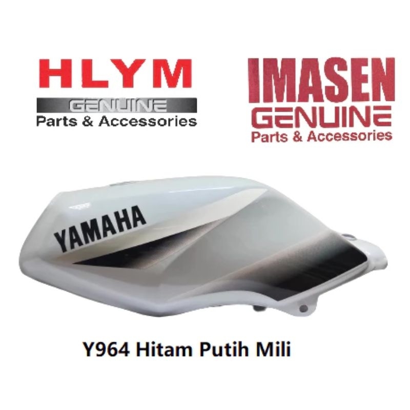 Y964 HITAM PUTIH MILI YAMAHA RXZ135 HLYM FUEL TANK /TANGKI MINYAK ...