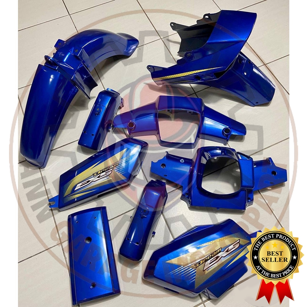 COVERSET BODYSET ORIGINAL BOON SIEW HONDA BSH EX5 BIRU DREAM BLUE ...