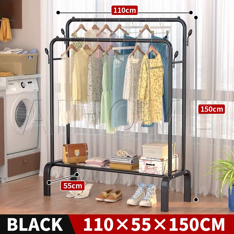 Clothes Hanger & Drying Racks Single Pole Clothes Hanging Rack ...