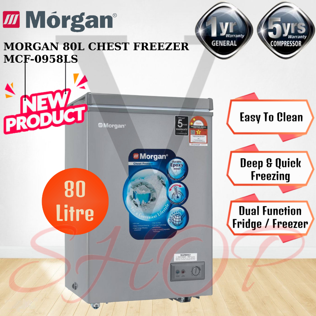 MORGAN 80L CFC FREE CHEST FREEZER MCF-0958L || MCF-0958LS // ISONIC 80L ...