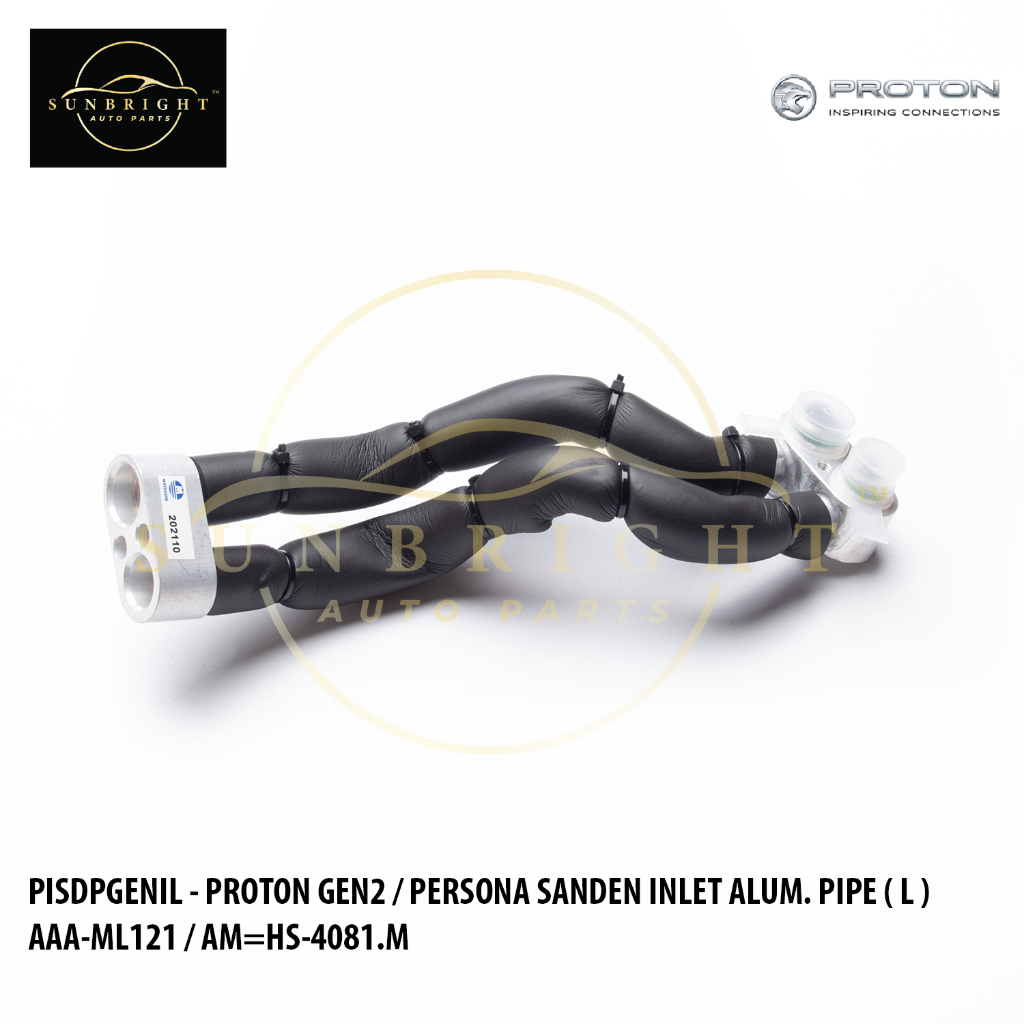 PROTON GEN2 / PERSONA SANDEN INLET ALUM. PIPE ( L ) AAA-ML121 / AM=HS ...
