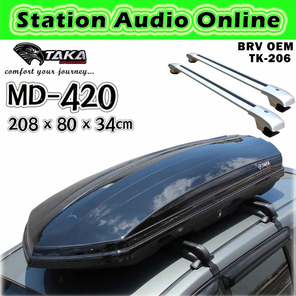 TAKA MD-420 Car Roof Box [Explorer Series] [XL Size] [Glossy Black ...