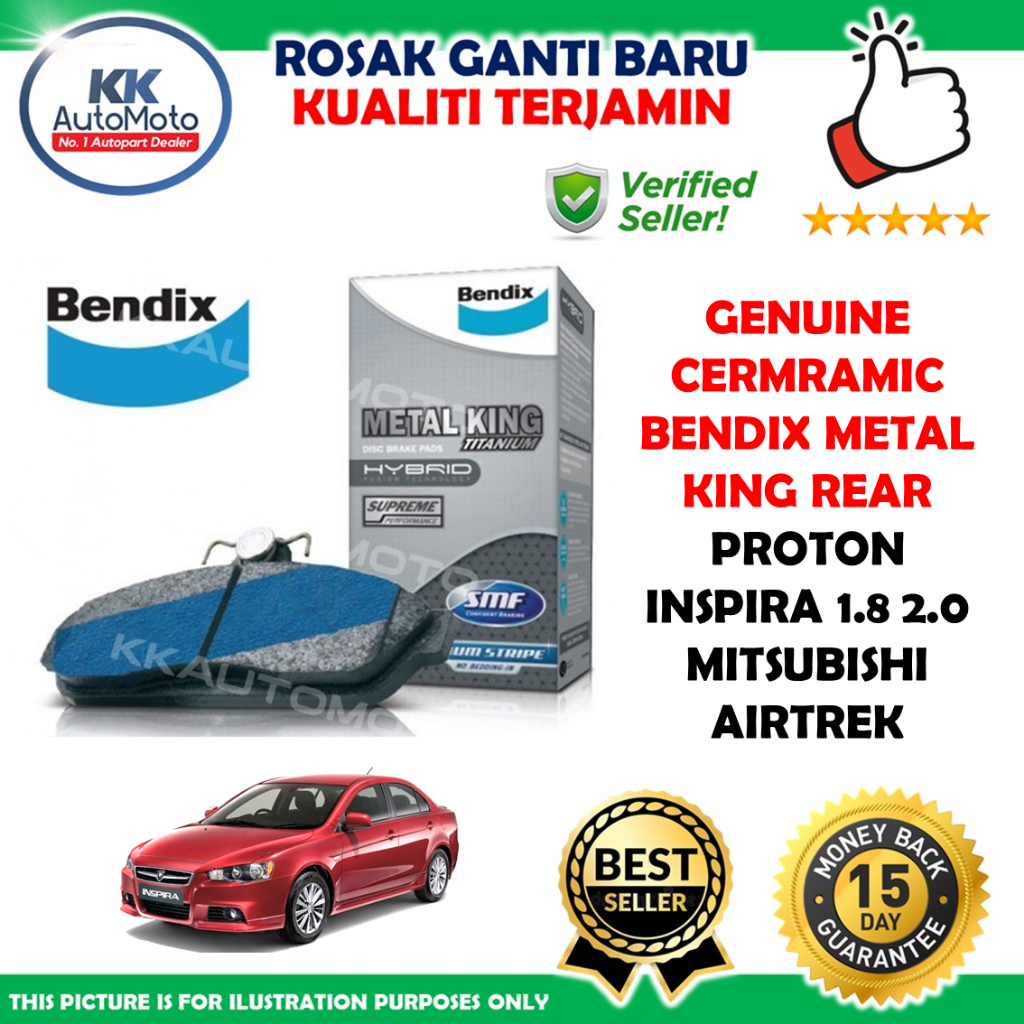Proton Inspira AT MT 1.8 2.0 Mitsubishi Aitrek Genuine Bendix DB1686 ...