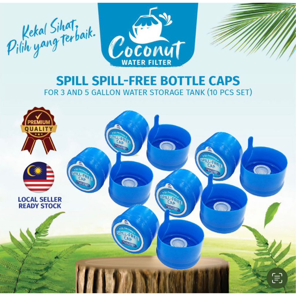 Non Spill SPILL-FREE Bottle caps for 3 and 5 Gallon Water Storage Tank ...