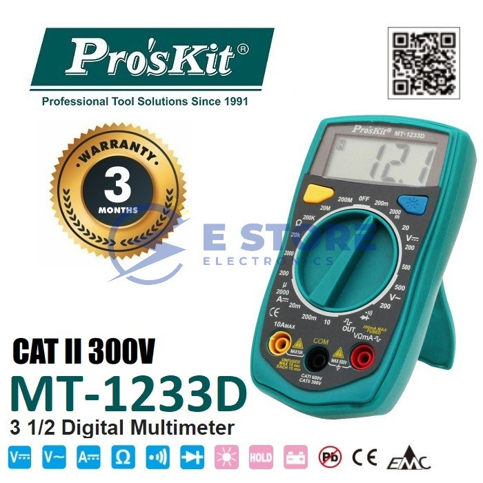 Pro'sKit MT-1233D 3½ Digital Multimeter | Shopee Malaysia