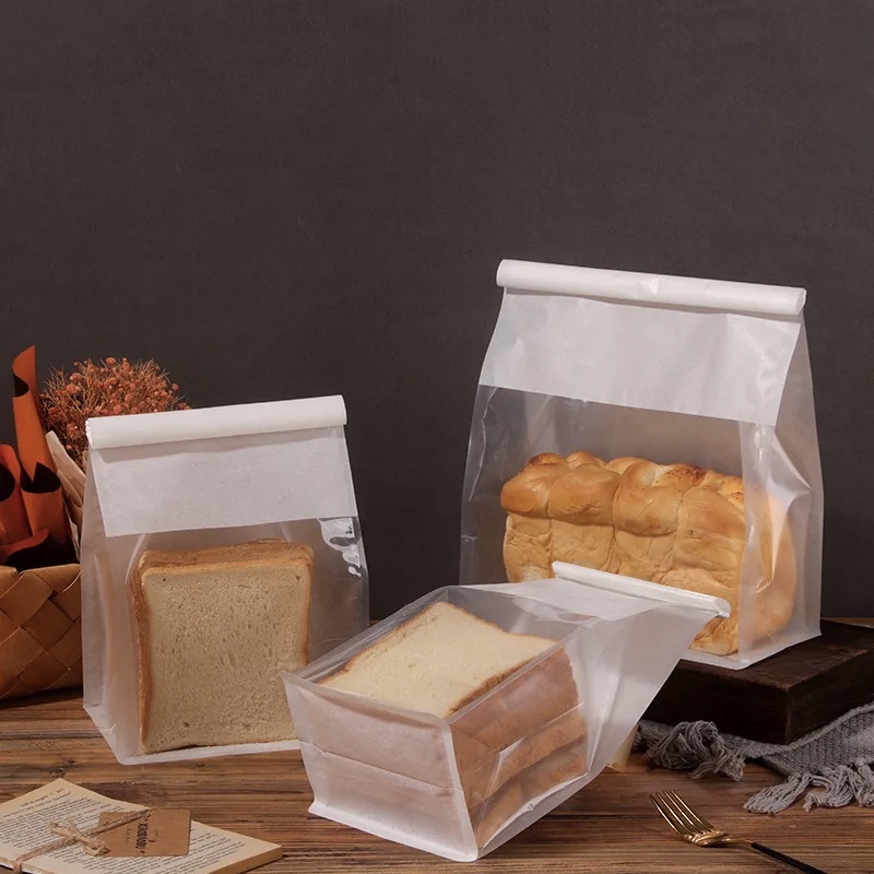 Bakery Bag with Window | Bread Loaf Storage Bag | Toast Bag with Wire ...