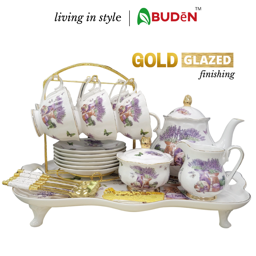 Lavender Teapot Set Porcelain English Tea Set Vintage Tea Set English ...