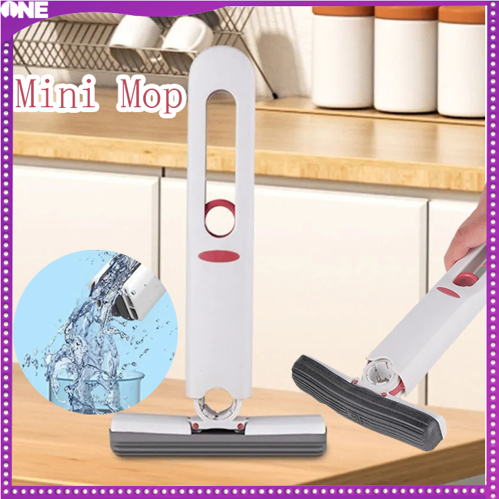 FJONE Portable Mini Mop Small Mop Lazy Mop Squeeze Mop Mini Mop lantai ...