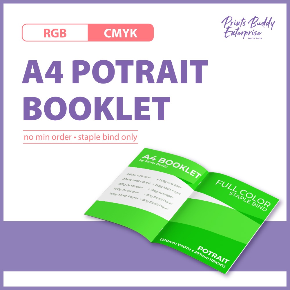 [Print-Own-Design] A4 (Potrait) Booklet / Zine / Brochure / Magazine ...