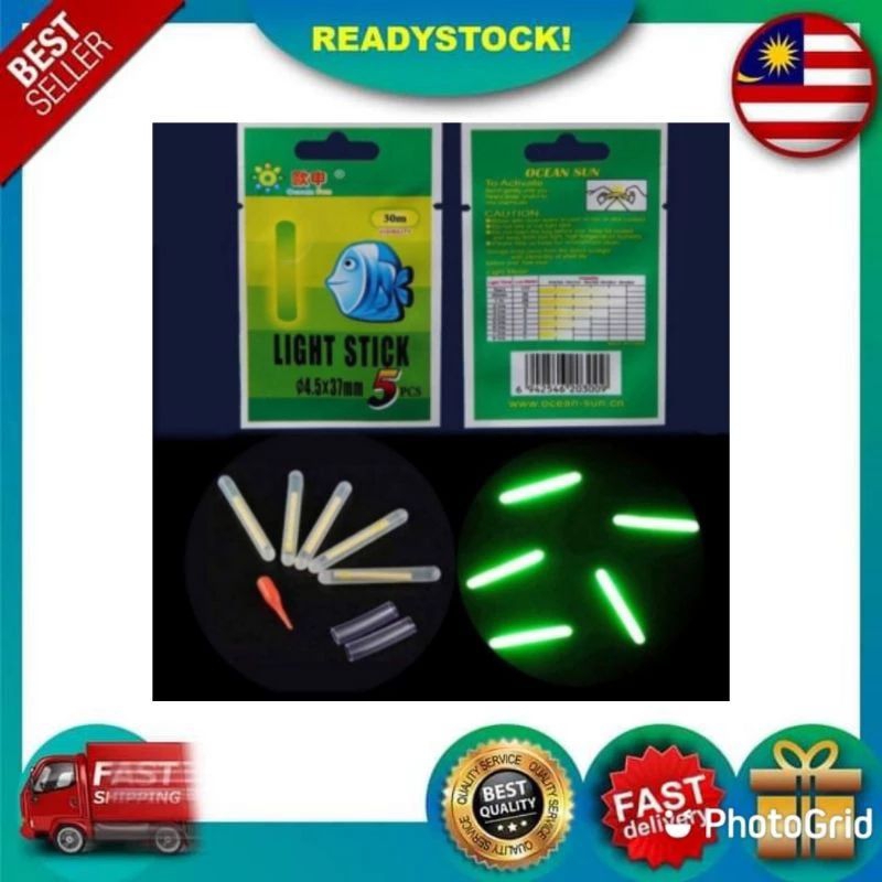 lampu mancing malam GLOW STICK-fishing light(1pack=5biji) | Shopee Malaysia