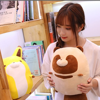 60cm Rakun Bulat Patung Musang Bantal Peluk Lembut Haiwan Hadiah ...