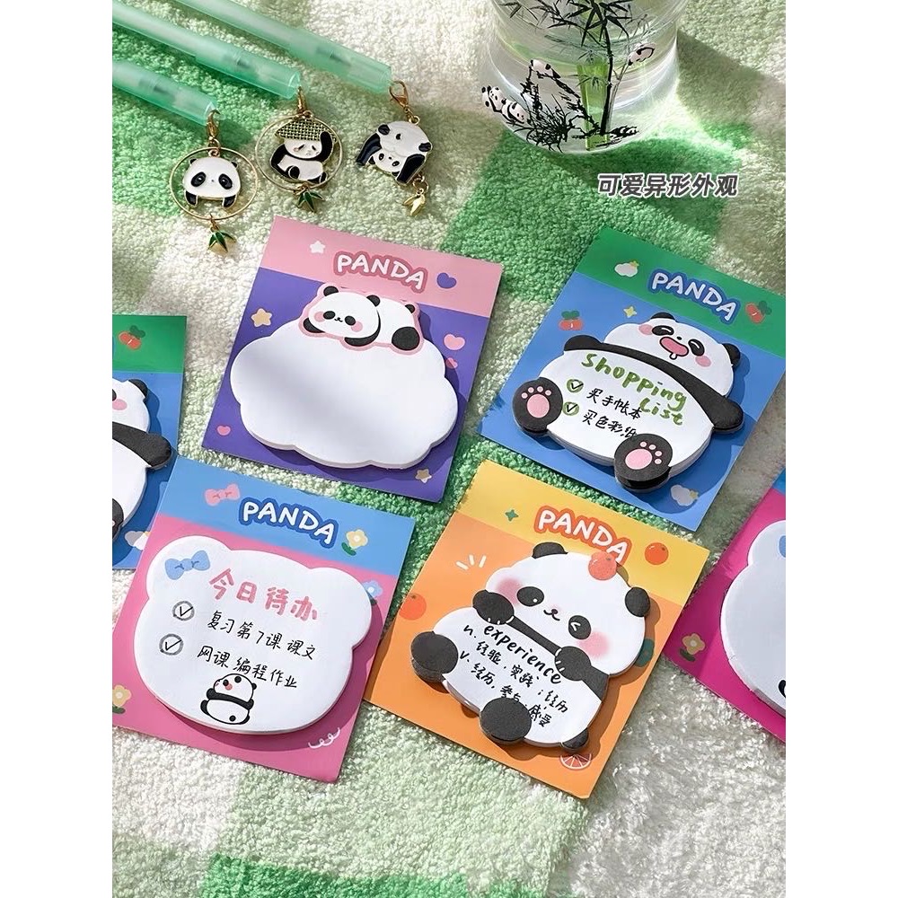 30 Sheets/pack Cute Cartoon Panda Sticky Note Notepad Post-it | Shopee ...