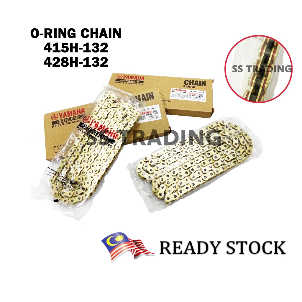 YAMAHA RANTAI CHAIN 428H O-RING 415H ORING CHAIN GOLD RANTAI EMAS 132L O RING 428H-132L 415H ...