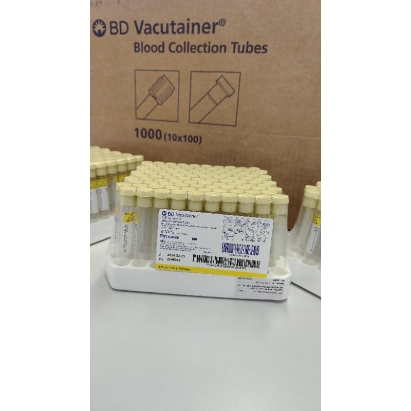 100-pcs BD Medical 364606 Vacutainer® ACD Solution A Glass Blood ...