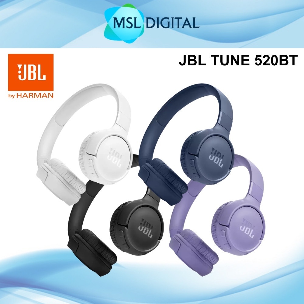 JBL Tune 520BT Wireless On-ear Headphones | JBL Pure Bass Sound | Wireless Bluetooth 5.3 ...