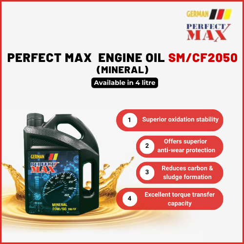 Perfect Max Engine Oil 20W-50 Mineral (4L) Minyak Engine Mineral 20W-50 ...