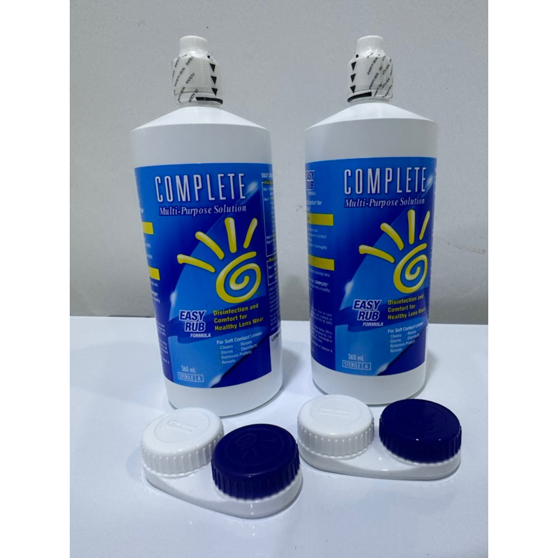 COMPLETE EASY RUB MULTI-PURPOSE SOLUTION 360ML / 2x360ML FREE LENS ...