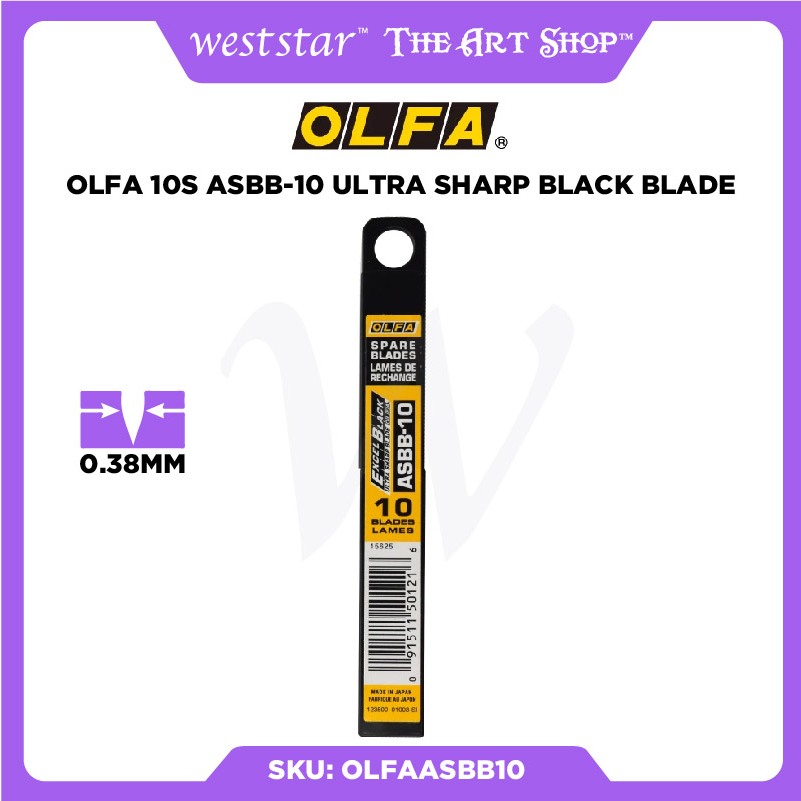 [Weststar TAS] OLFA 10s ASBB-10 Ultra Sharp Black Blade | Shopee Malaysia