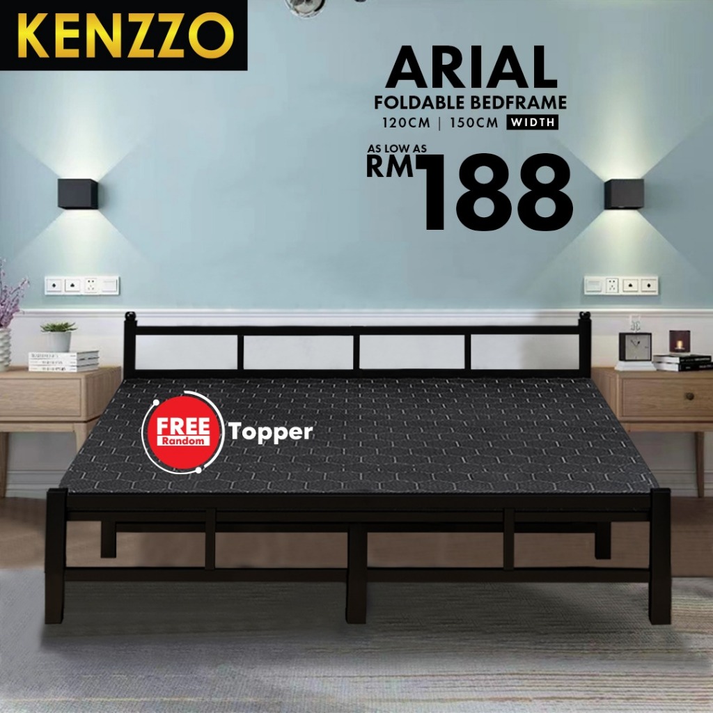 KENZZO: Queen Size Bedframe / katil queen mudah alih / Katil Lipat ...