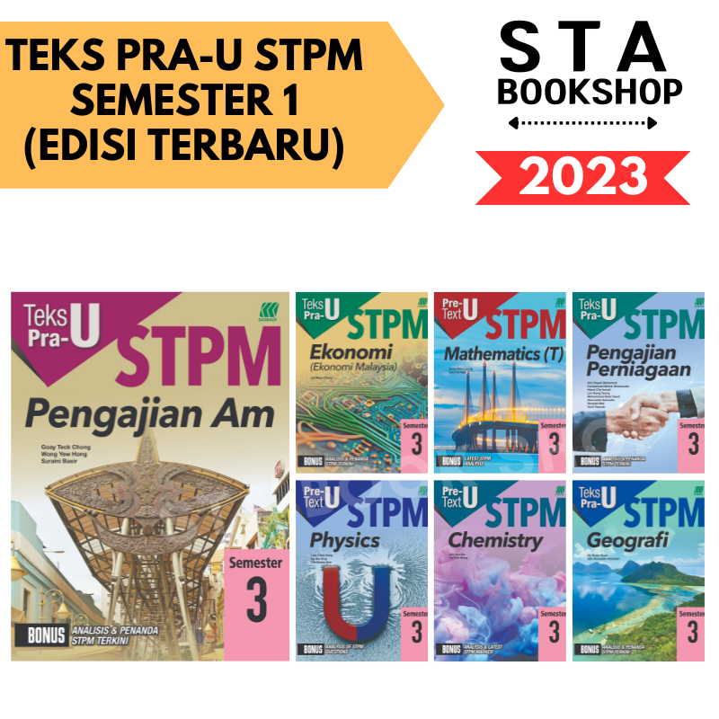 [STA] TEKS PRA-U STPM SEMESTER 3 - SASBADI BUKU LATIHAN & BUKU RUJUKAN 2024 (FORMAT TERBARU 2024 ...