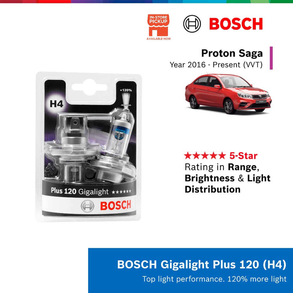 Bosch Plus 120 Gigalight H4 Headlight Bulb for Proton Saga VVT | Shopee Malaysia