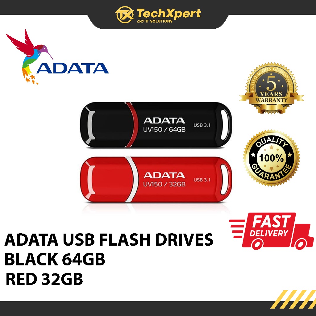 ADATA UV150 3.2 USB FLASH DRIVES (32GB/64GB) | Shopee Malaysia