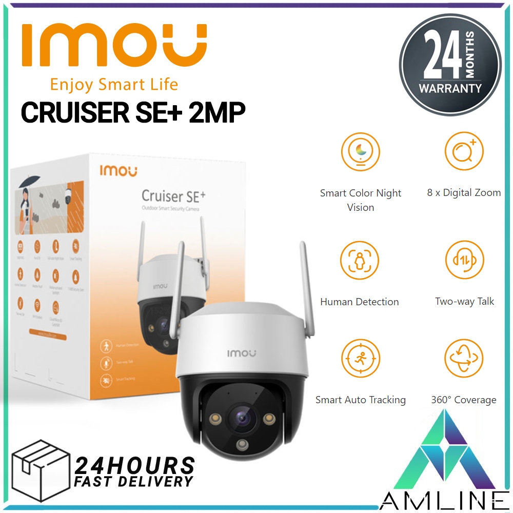 IMOU Cruiser SE+ 2MP WiFi IP66 Outdoor Security CCTV Camera Smart Color ...