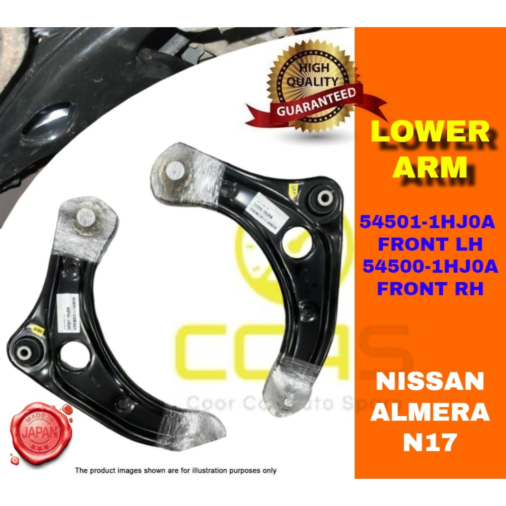 ( 100% ORIGINAL JAPAN ) NISSAN ALMERA (N17L ALL MODEL) FRONT LOWER ARM ...