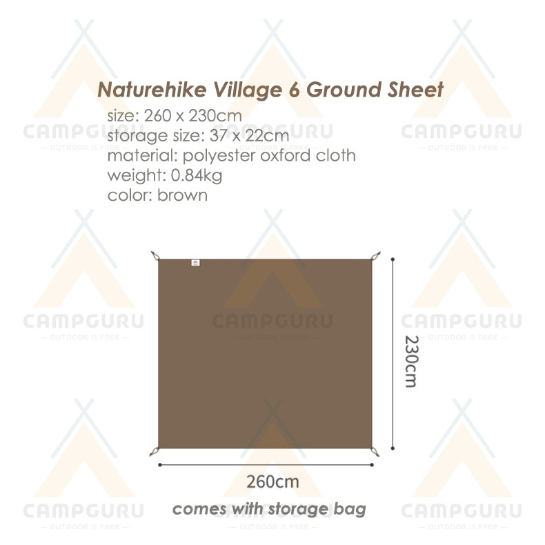 Naturehike Village 13 / Village 6 Groundsheet Ground Sheet 100% ...