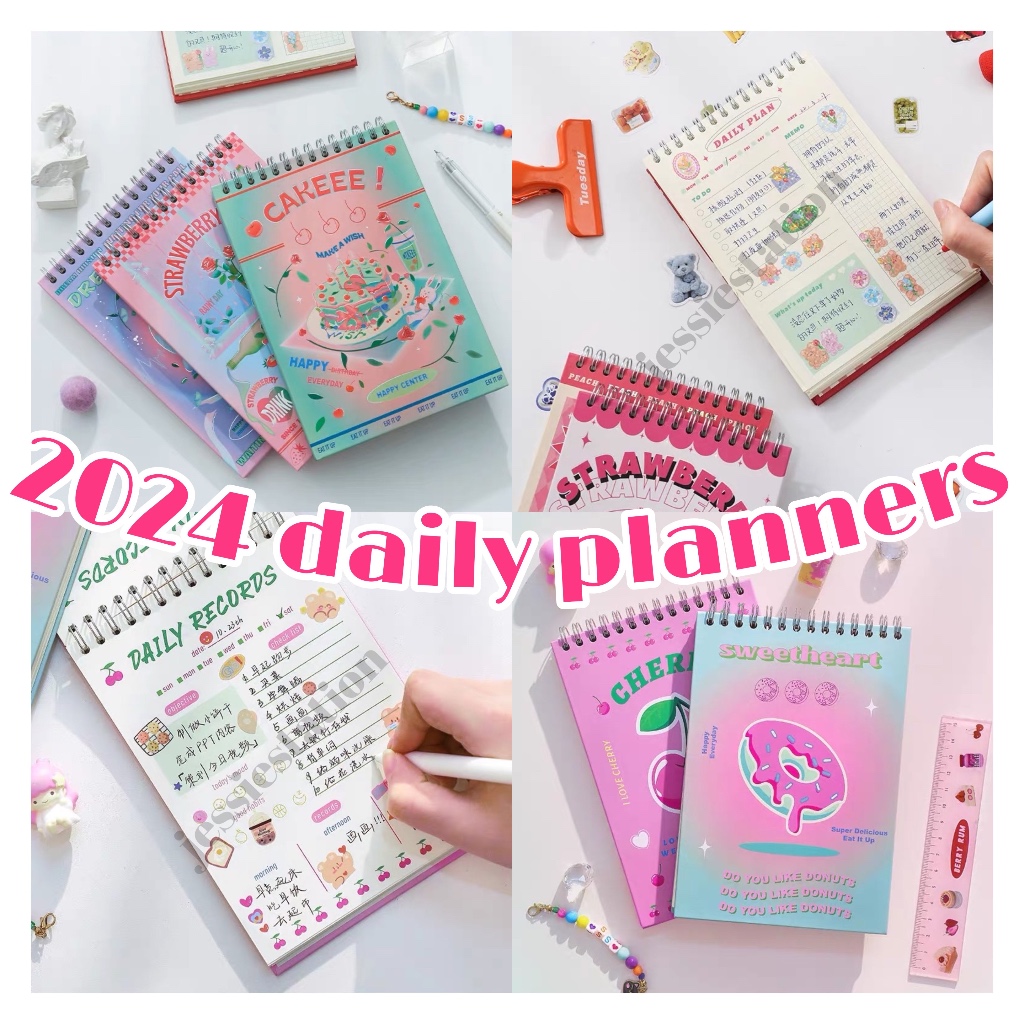 Planner / 2024 Daily Weekly Planner Cute and Classic Retro | Shopee ...