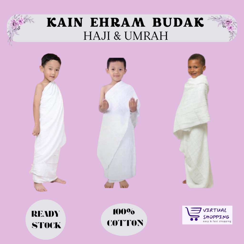 Kain Ehram 100% Cotton Budak Haji & Umrah | Shopee Malaysia