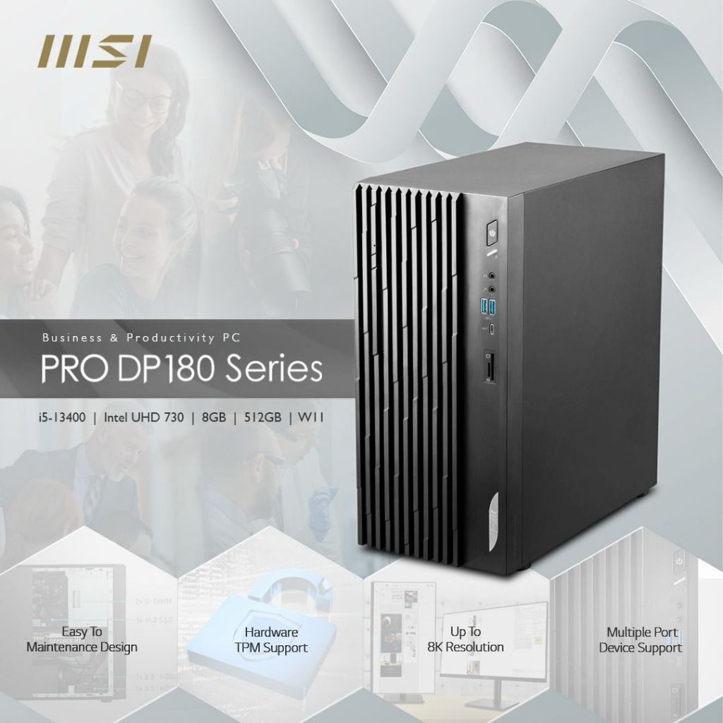 # MSI PRO DP180 Series Business & Productivity PC - [i5-13400, Intel UHD 730, 8GB, 512GB, W11 ...