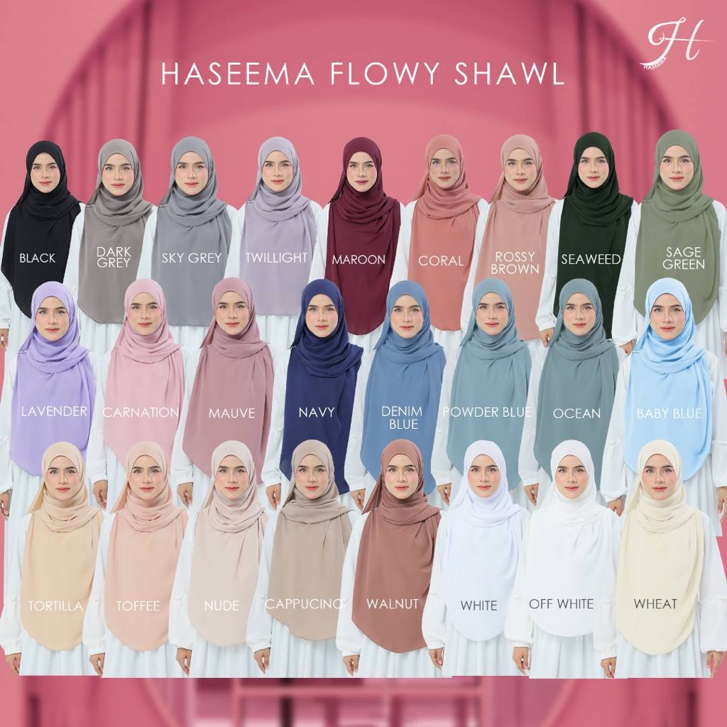 HASEEMA FLOWY SHAWL AS IS ( R e j e c t) | Shopee Malaysia