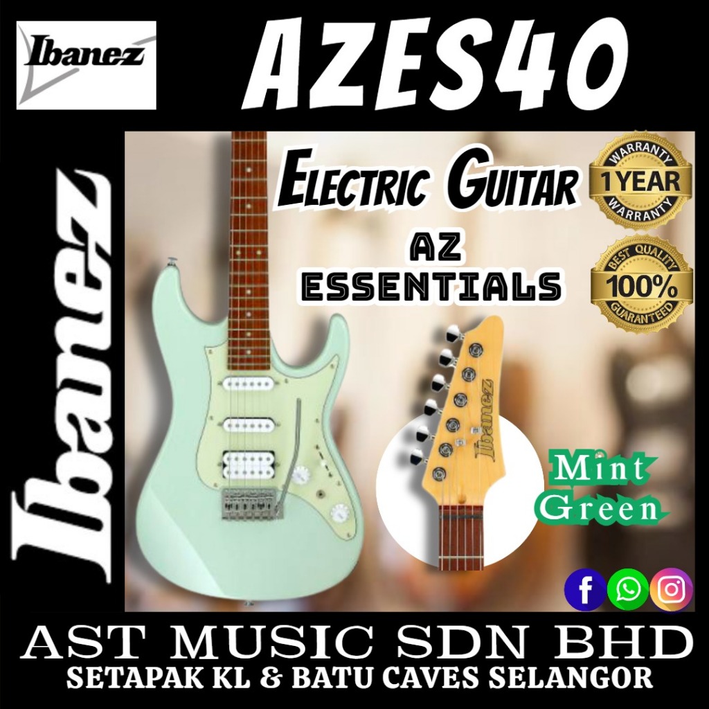 Ibanez AZES40 Electric Guitar AZ Essentials – Mint Green ( AZES-40 ...