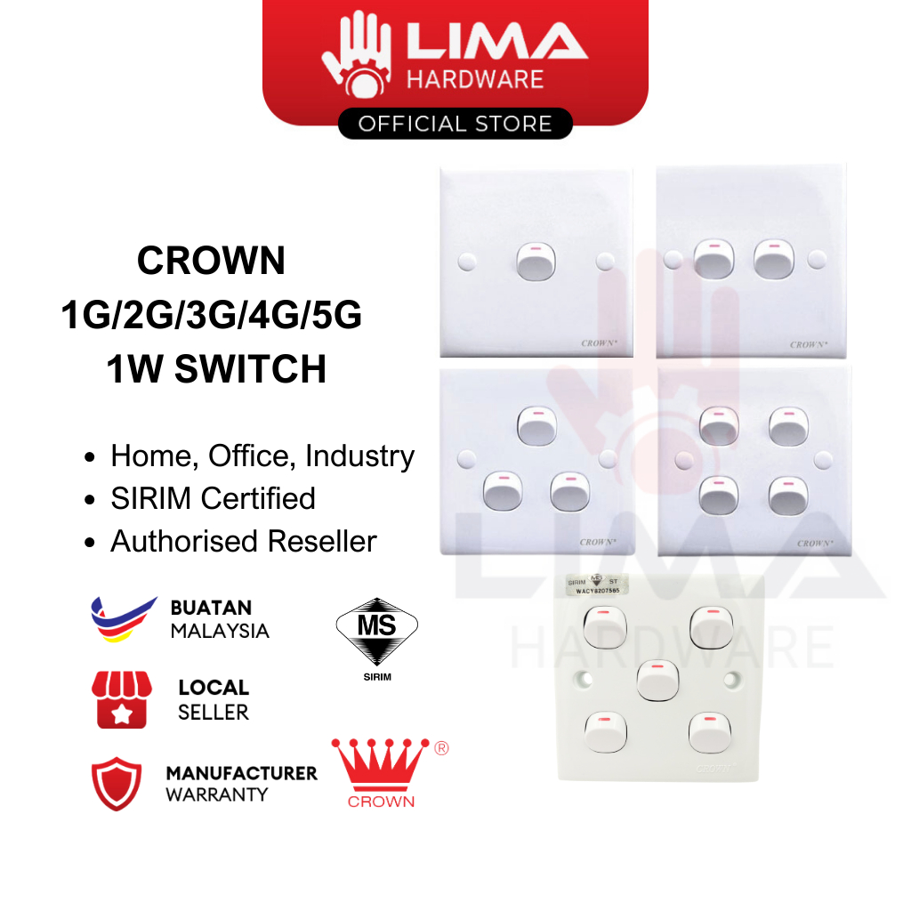 CROWN 1G/2G/3G/4G/5G 1W SWITCH | Shopee Malaysia