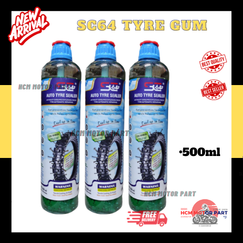 GUM TYRE SC64 500ML FOR TAYAR TUBELESS UBAT TAYAR TAYAR GUM | Shopee ...