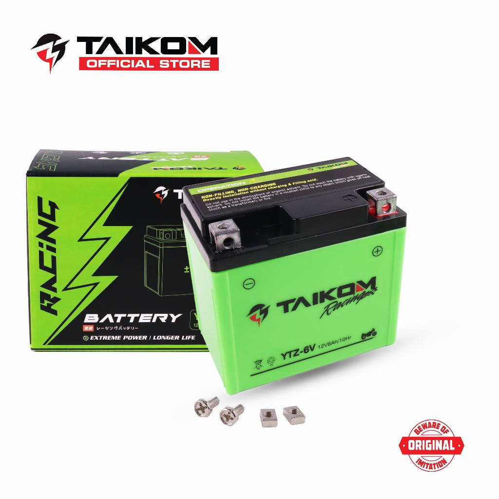 TAIKOM RACING BATTERY YTZ-6V FOR YAMAHA NVX V2 / NMAX V2 / RS150 ...
