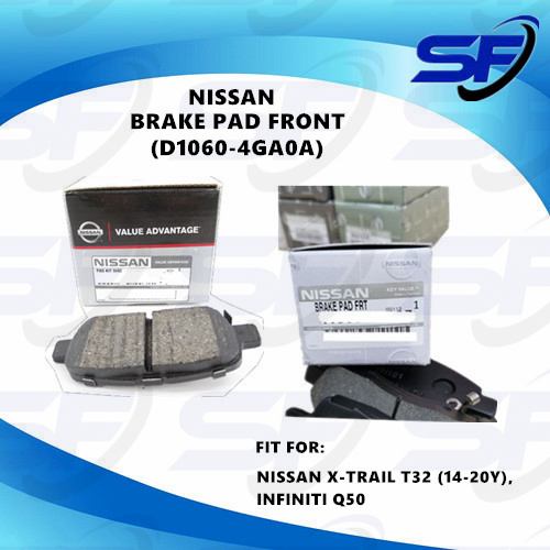 💯NISSAN X-TRAIL T32 (14-20Y),INFINITI Q50 FRONT BRAKE PAD (D1060-4GA0A ...