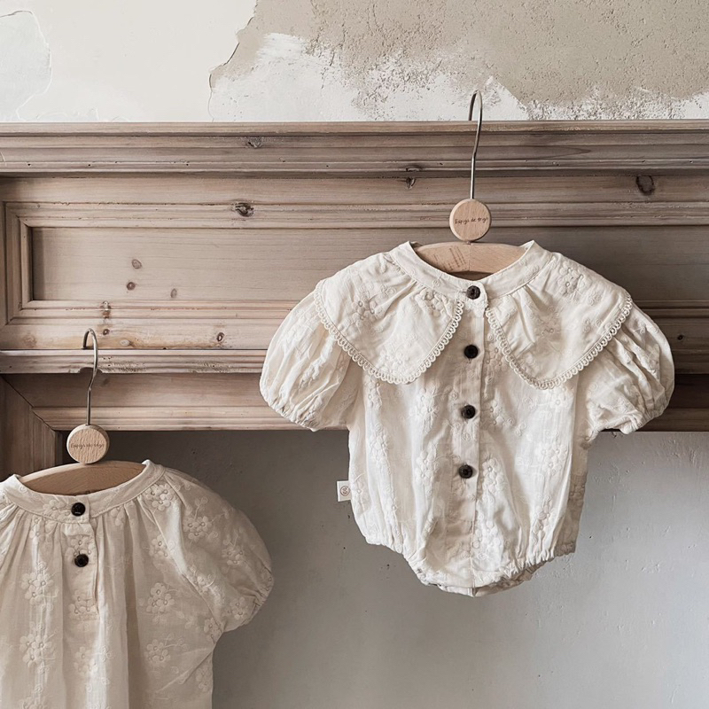 KIYOD {Penelope} Baby Girl Romper Vintage Collar Embroidery | Shopee ...