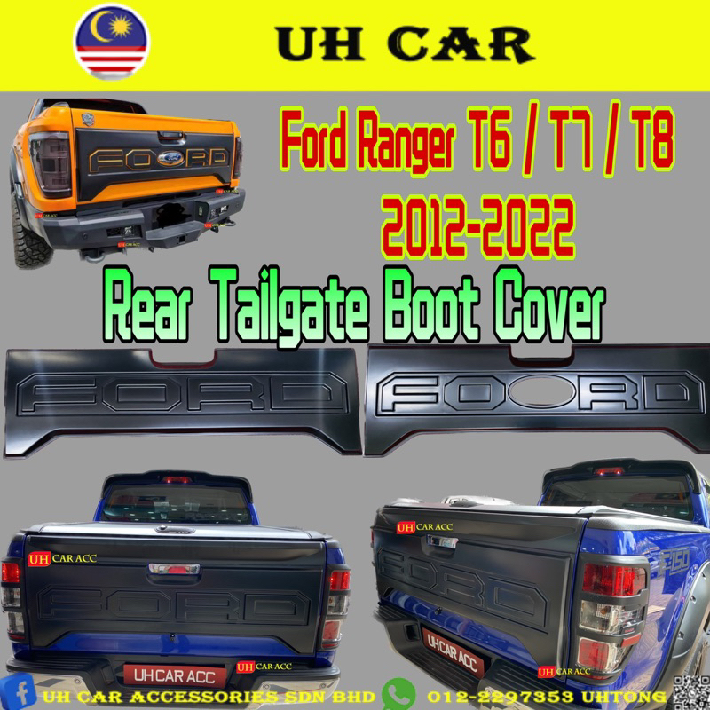 Ford Ranger T6 T7 T8 XL XLT PLUS WILDTRAK Rear Tailgate Protector Boot ...