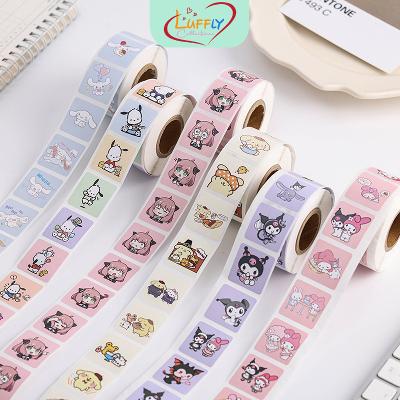 500 Pcs Stickers Sanrio Kuromi Melody Cinnamoroll Cute Diary Journal ...